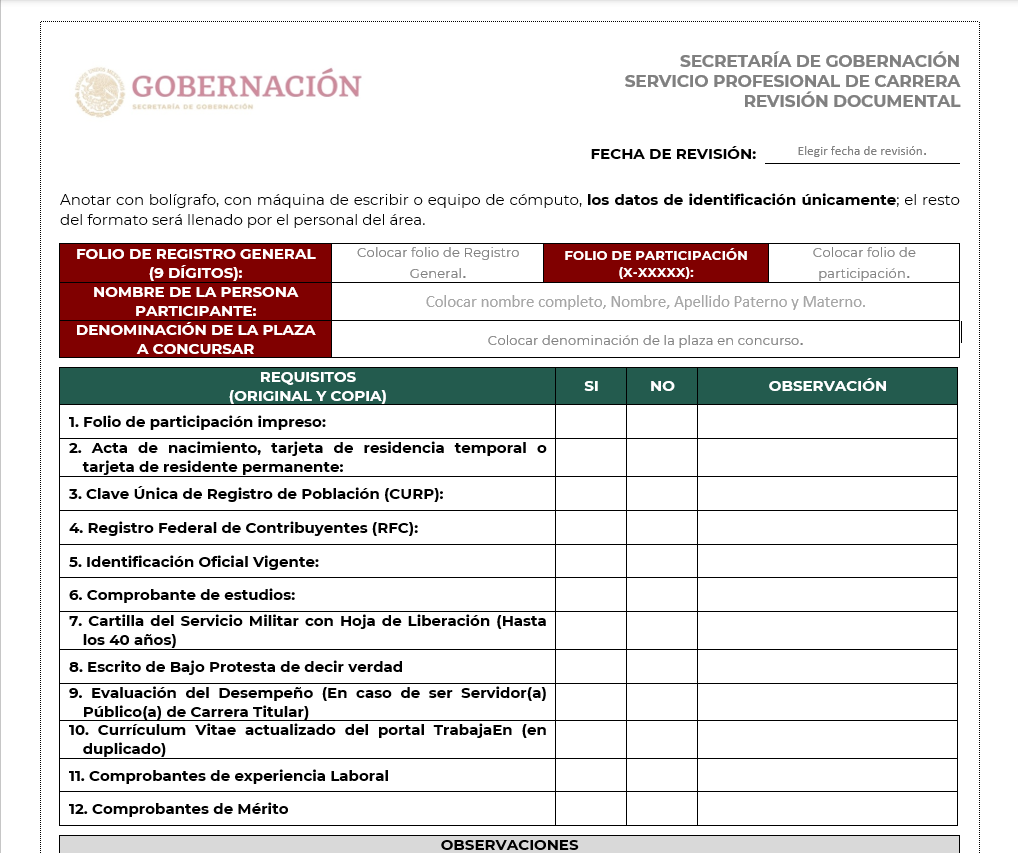 documentos requeridos – Tendencias Informativas